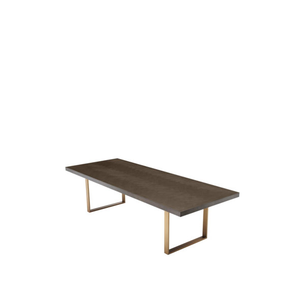 Eichholtz Borghese Solid Wood Top Metal Base Dining Table | Wayfair